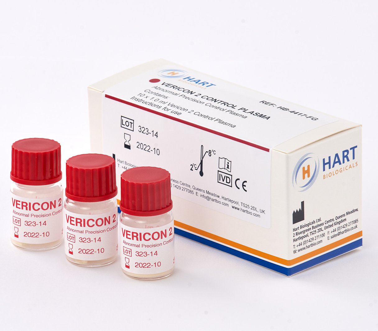 Vericon 2 Abnormal Control Plasma - 10 x 1.0ml | Hart Biologicals