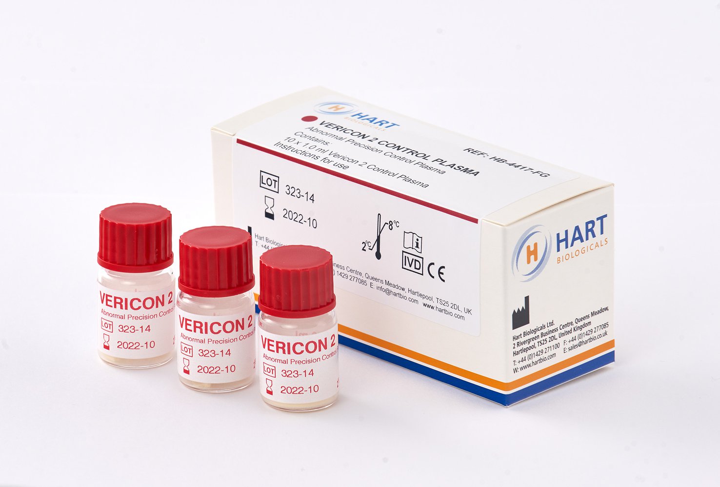 Vericon 2 Abnormal Control Plasma - 10 x 1.0ml | Hart Biologicals